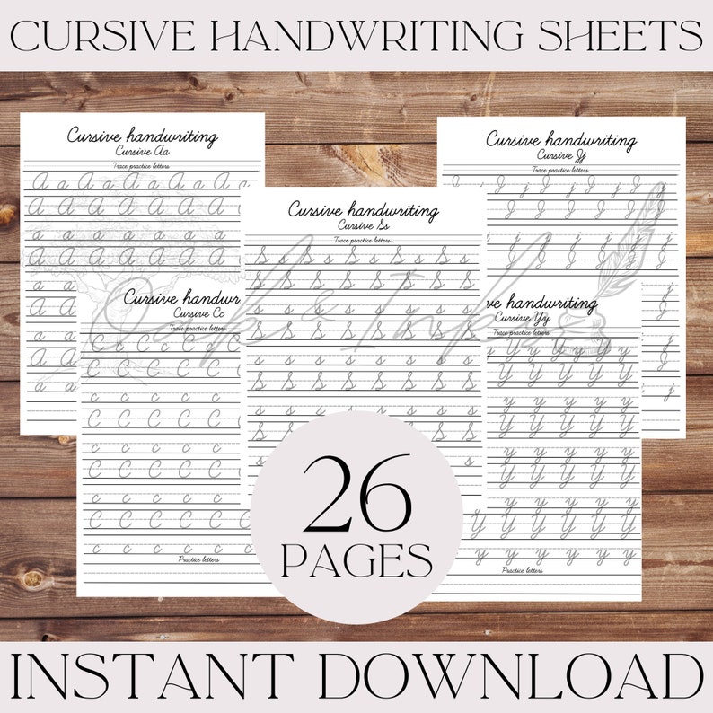 Cursive Alphabet Practice Sheets | Tracing | Neat Handwriting ...