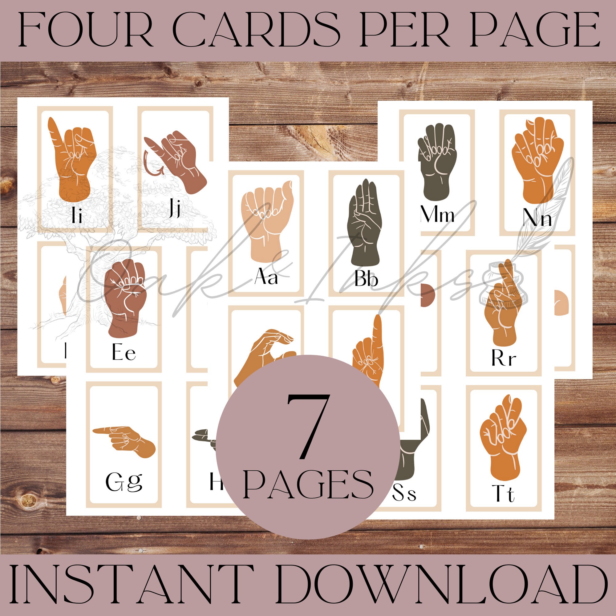 Sign Language Alphabet Flash Cards | ASL | Memorization | ABC | 3X5 ...