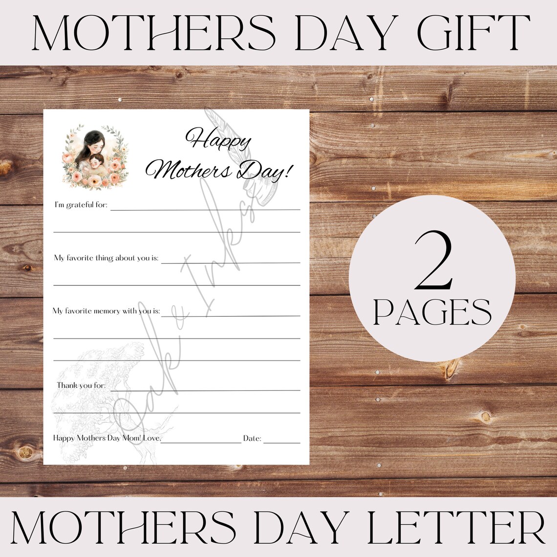 Mothers Day Letters | Gift for Mom | Letters | Fill in the Blank ...