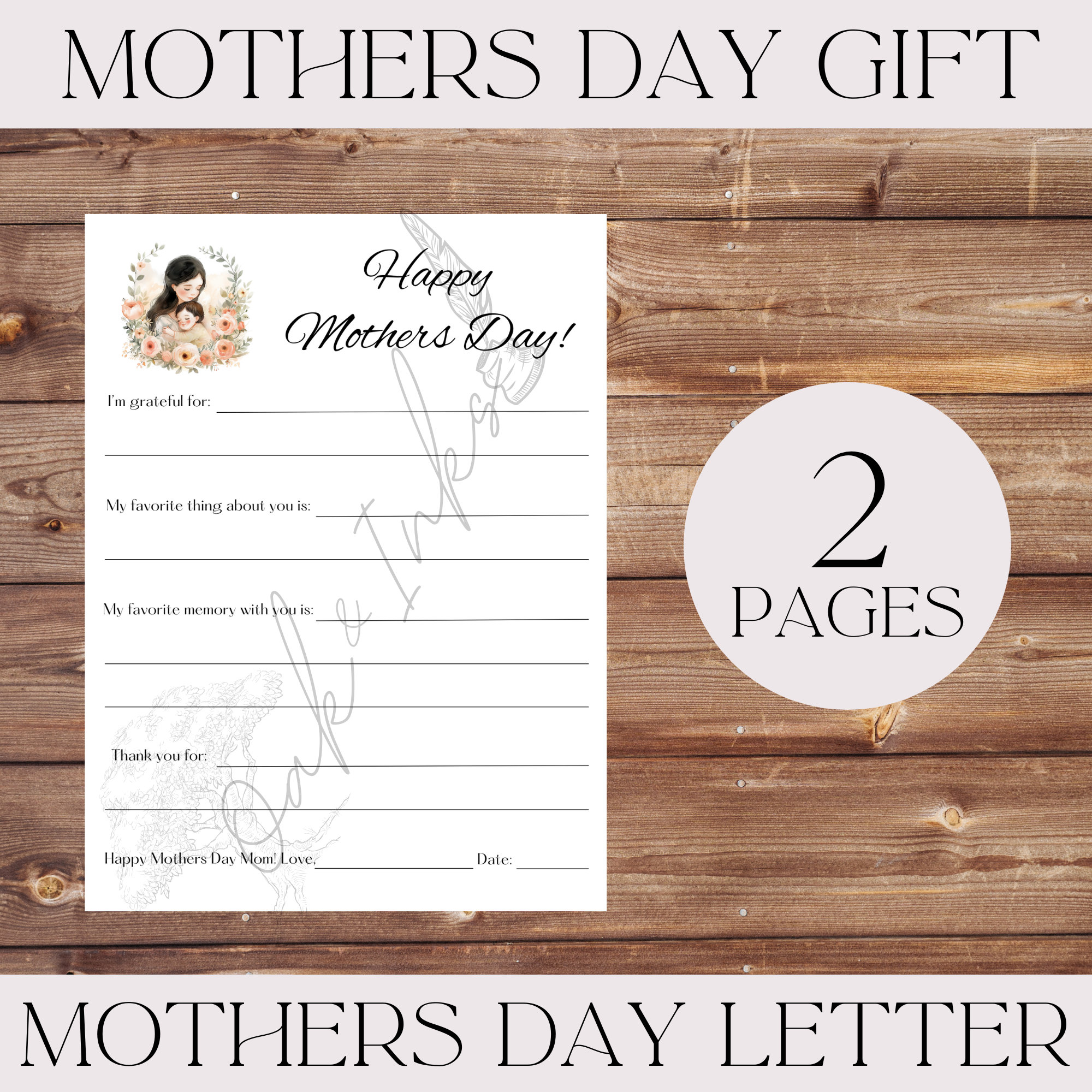 Mothers Day Letters | Gift for Mom | Letters | Fill in the Blank ...