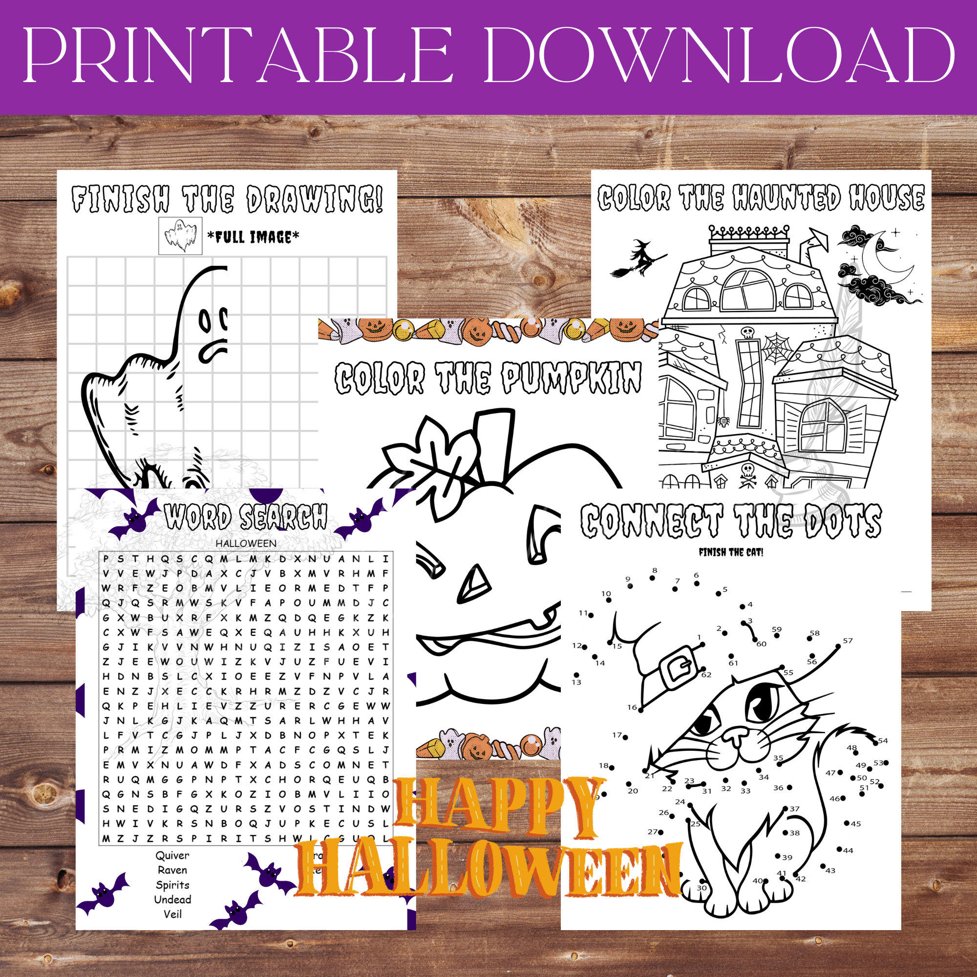 Halloween Activity Pack | Fun Engaging Activity Book | Coloring Pages ...