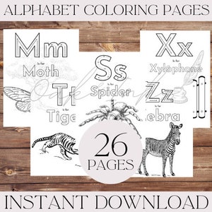 Alphabet Coloring Pages for Kids | Learning the ABC'S | Printable ...
