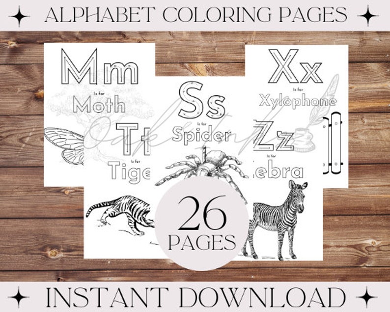 Alphabet Coloring Pages for Kids | Learning the ABC'S | Printable ...