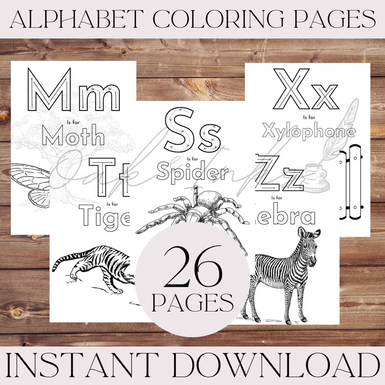 Alphabet Coloring Pages for Kids | Learning the ABC'S | Printable ...
