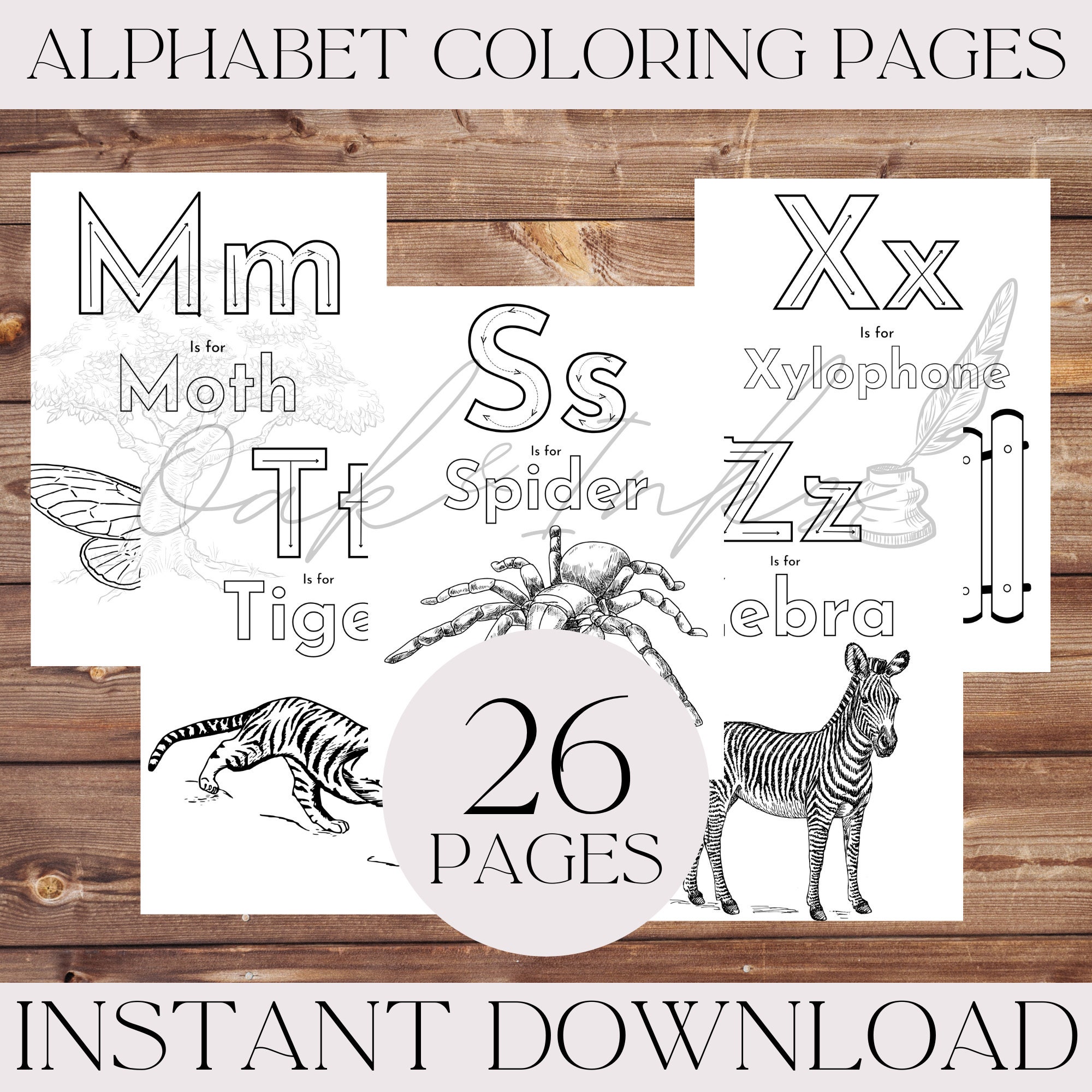 Alphabet Coloring Pages for Kids | Learning the ABC'S | Printable ...