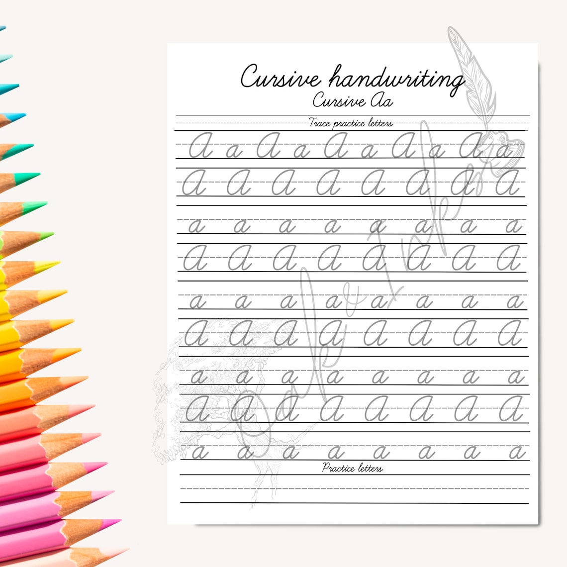 Cursive Alphabet Practice Sheets Tracing Neat Handwriting Alphabet ...
