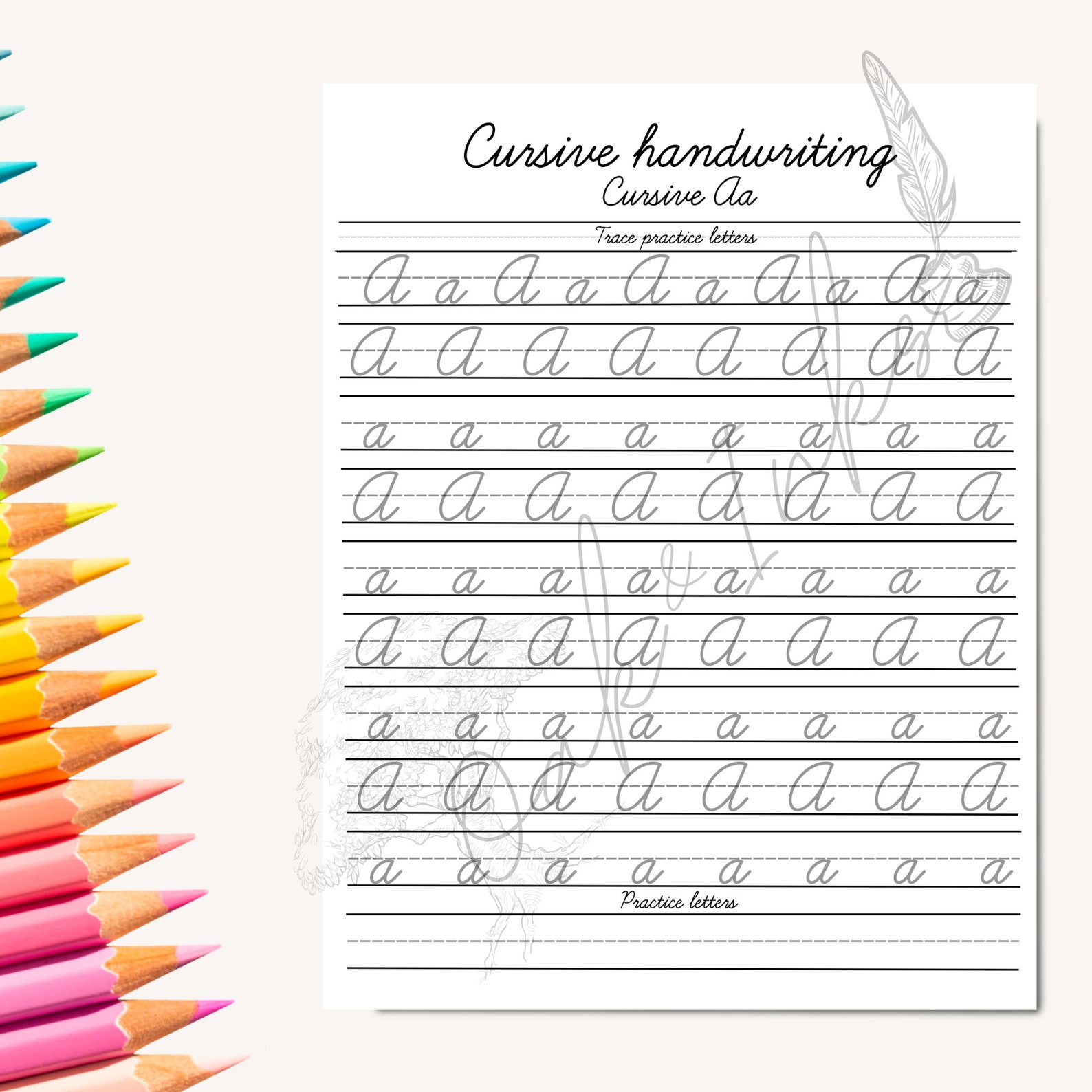 Cursive Alphabet Practice Sheets Tracing Neat Handwriting Alphabet ...
