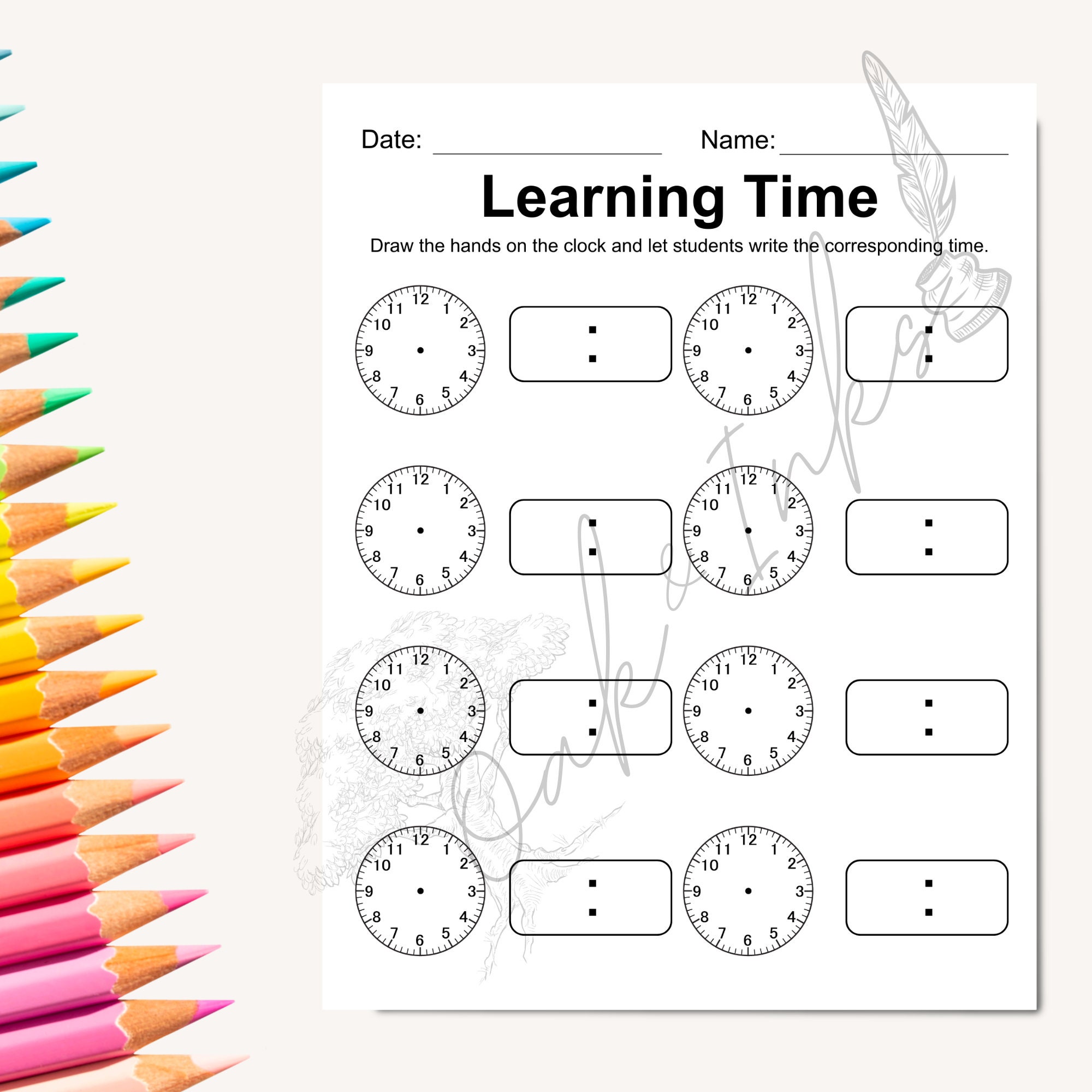 Telling Time Worksheets | Learning to Tell Time | Activity | Early ...