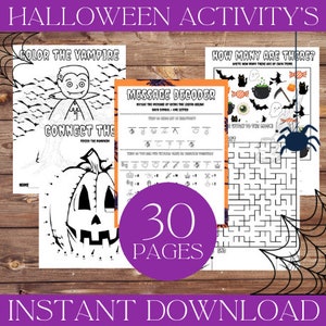 Halloween Activity Pack | Fun Engaging Activity Book | Coloring Pages ...