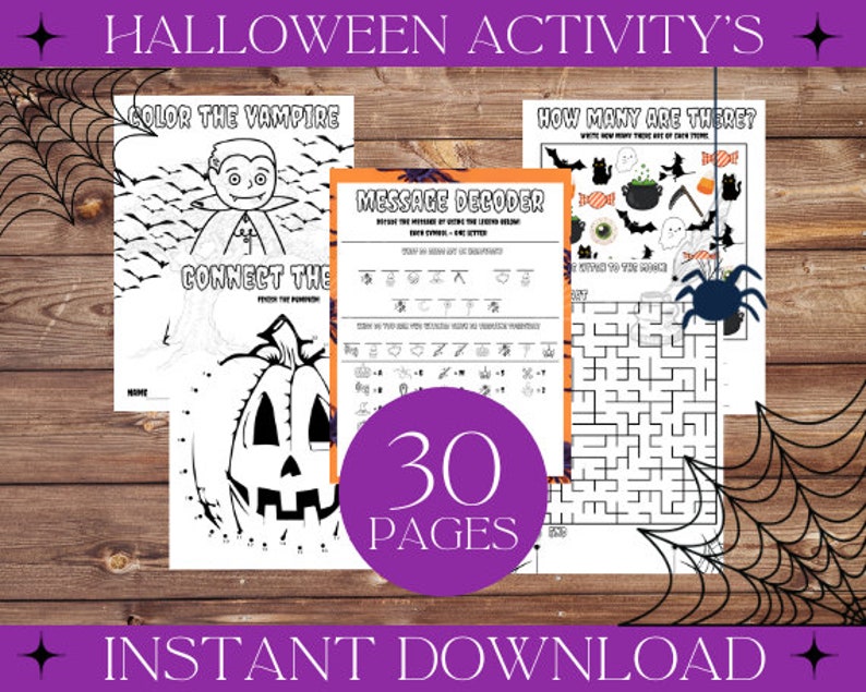 Halloween Activity Pack | Fun Engaging Activity Book | Coloring Pages ...