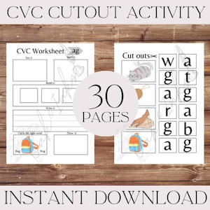 CVC Reading Comprehension | Learning | Kindergarten | Homeschool | Easy Reading Passage ...