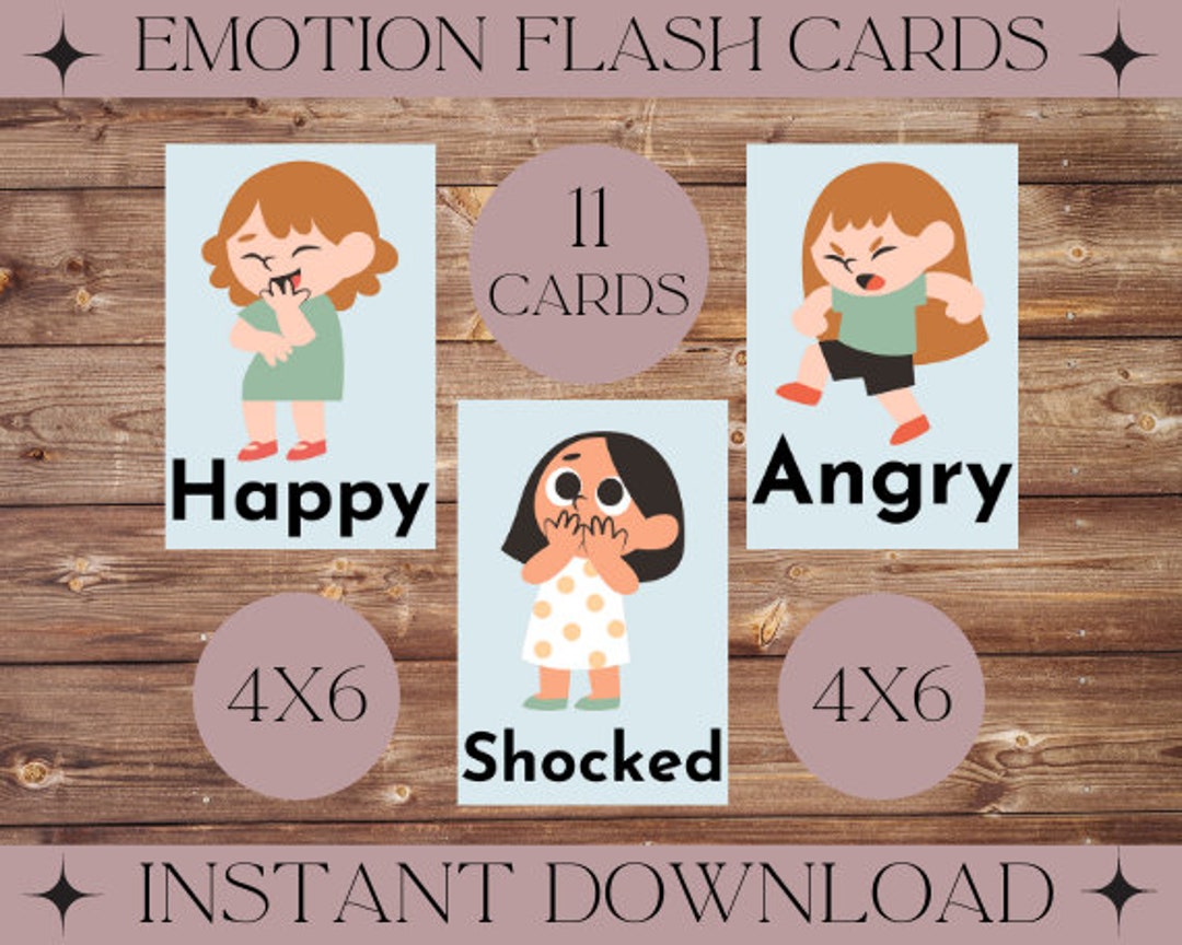 Emotion Flash Cards | Learning Emotions | Feelings Cards | Expressing ...