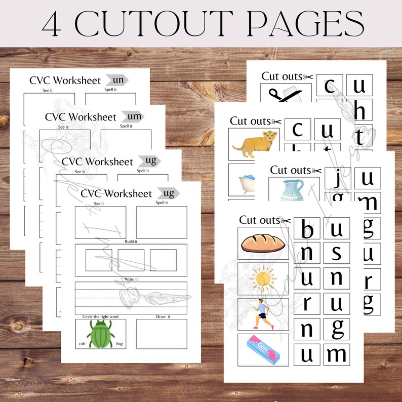 CVC Reading Comprehension Learning Kindergarten Homeschool Easy Reading ...