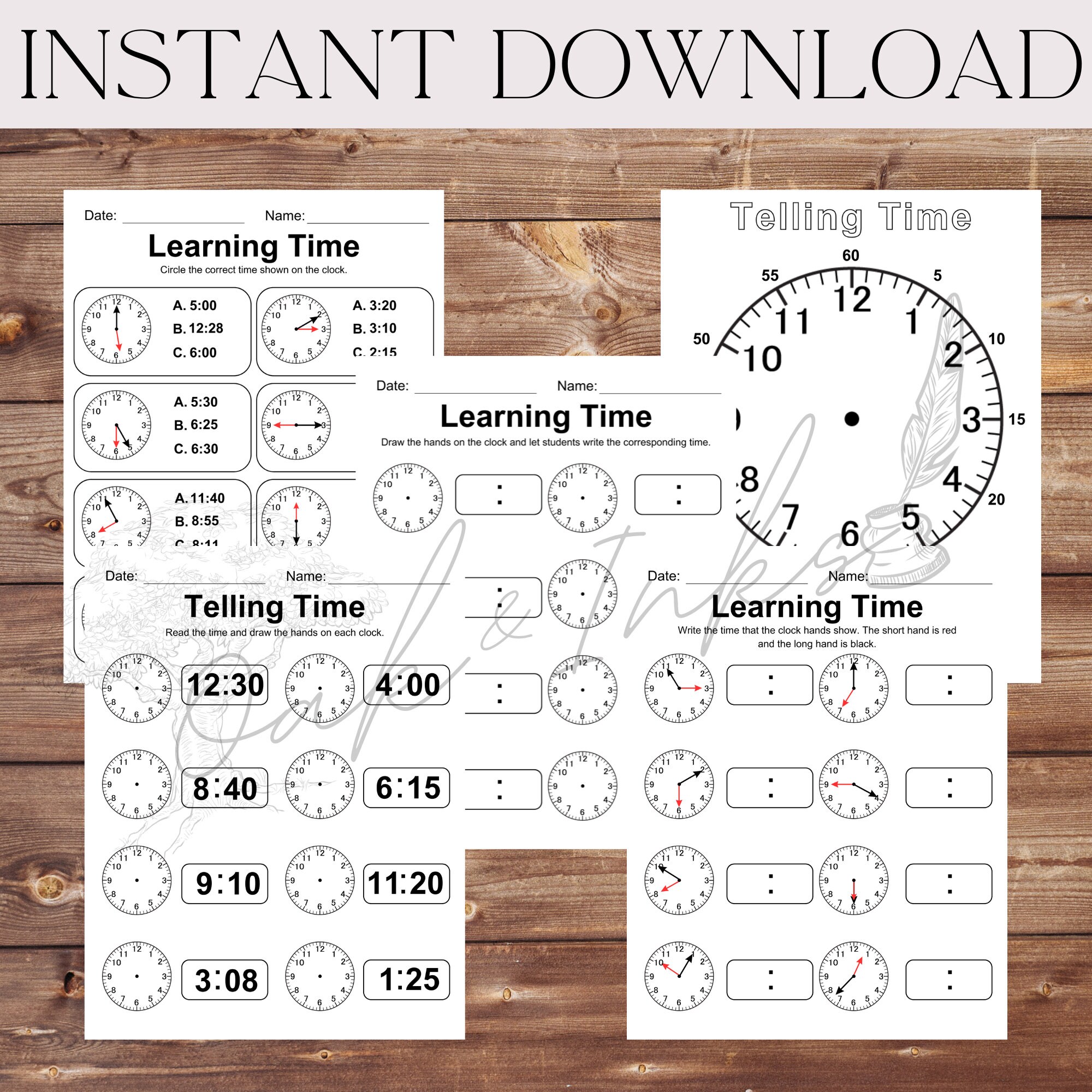 Telling Time Worksheets | Learning to Tell Time | Activity | Early ...