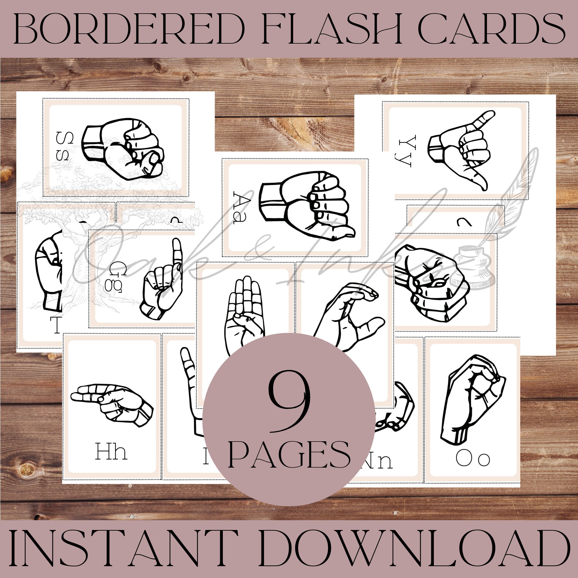 Sign Language Alphabet Flash Cards | ASL | Memorization | ABC | 4x6 ...