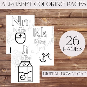 Alphabet Coloring Pages for Kids | Learning the ABC'S | Printable ...