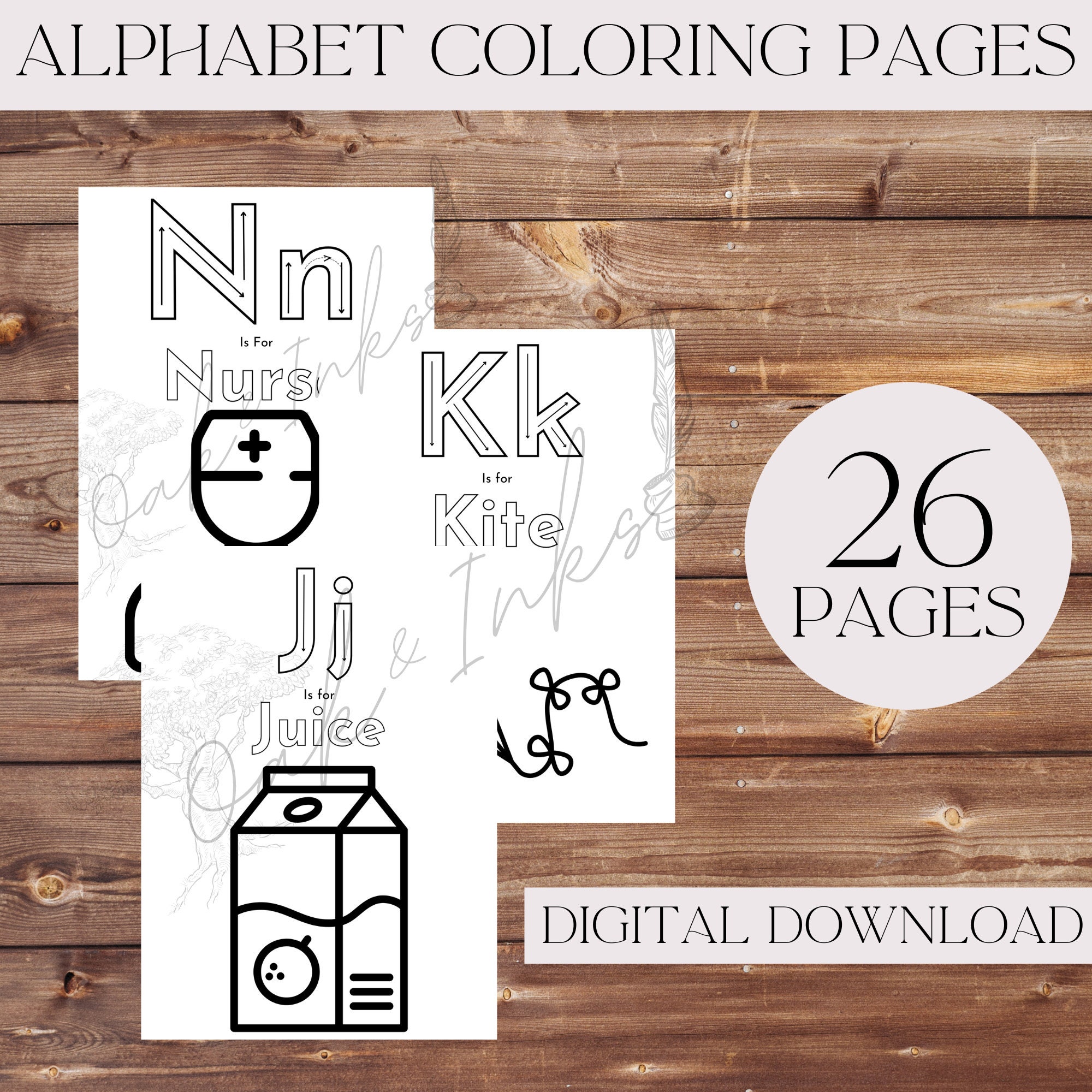 Alphabet Coloring Pages for Kids | Learning the ABC'S | Printable ...