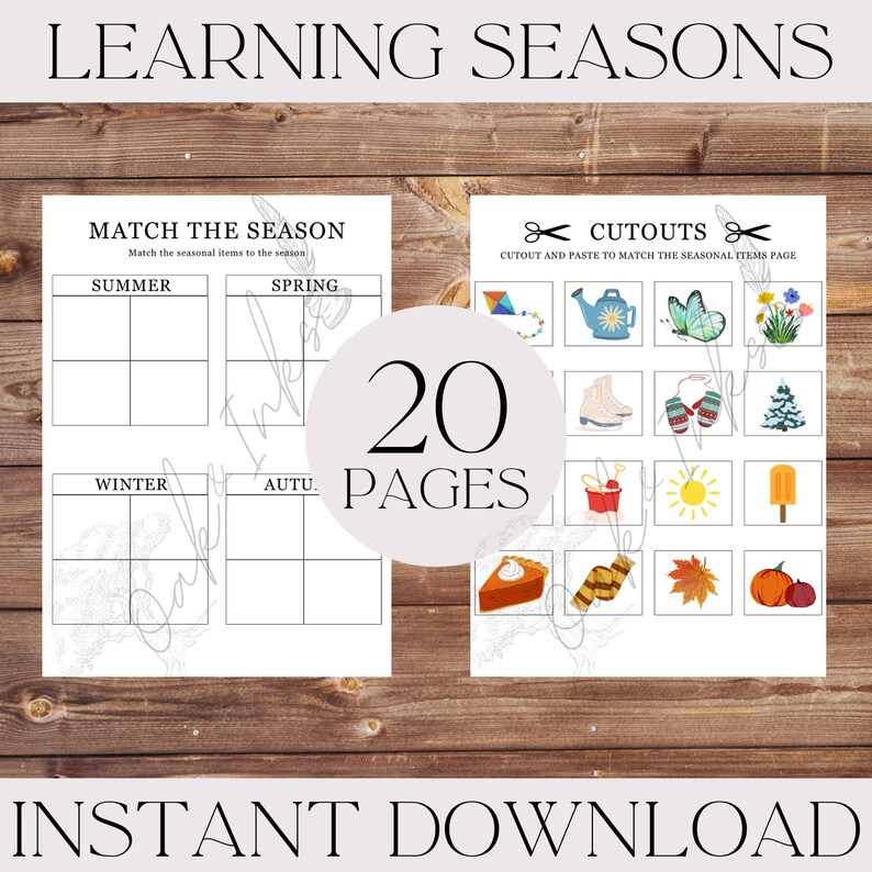 Learning the Seasons | Months Worksheets | Printable | Kindergarten ...