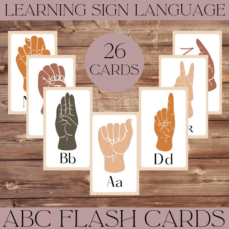 Sign Language Alphabet Flash Cards | ASL | Memorization | ABC | 3X5 ...