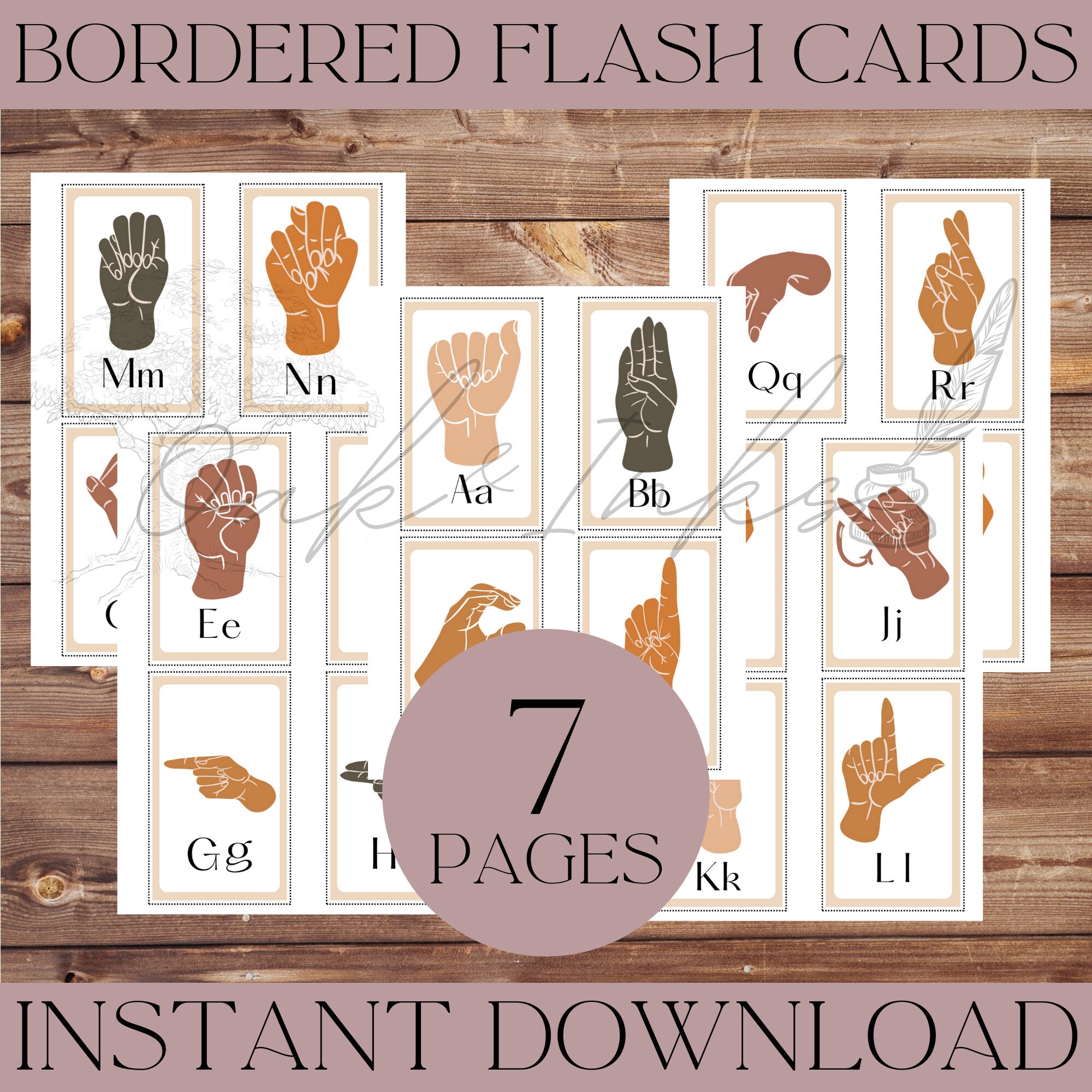 Sign Language Alphabet Flash Cards | ASL | Memorization | ABC | 3X5 ...
