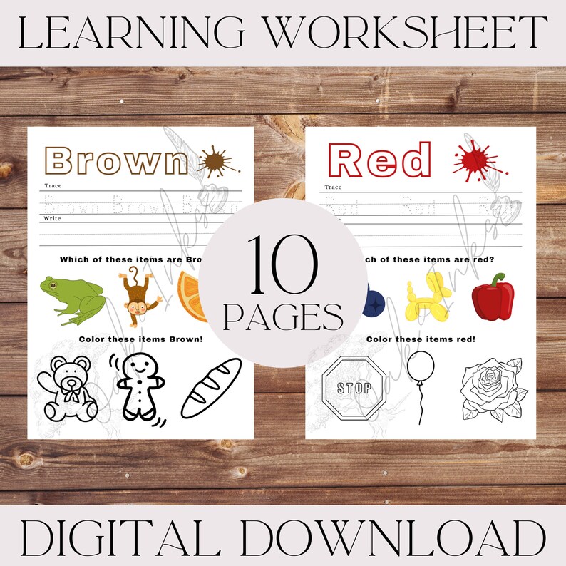 Learning Colors Color Worksheets Printable Kindergarten Tracing Prek ...
