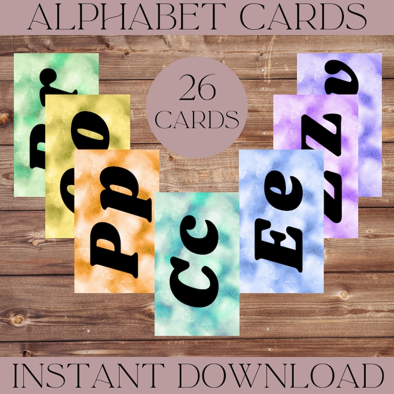 Alphabet Flash Cards | ABC | Memorization | Learning Letters | 3x5 ...