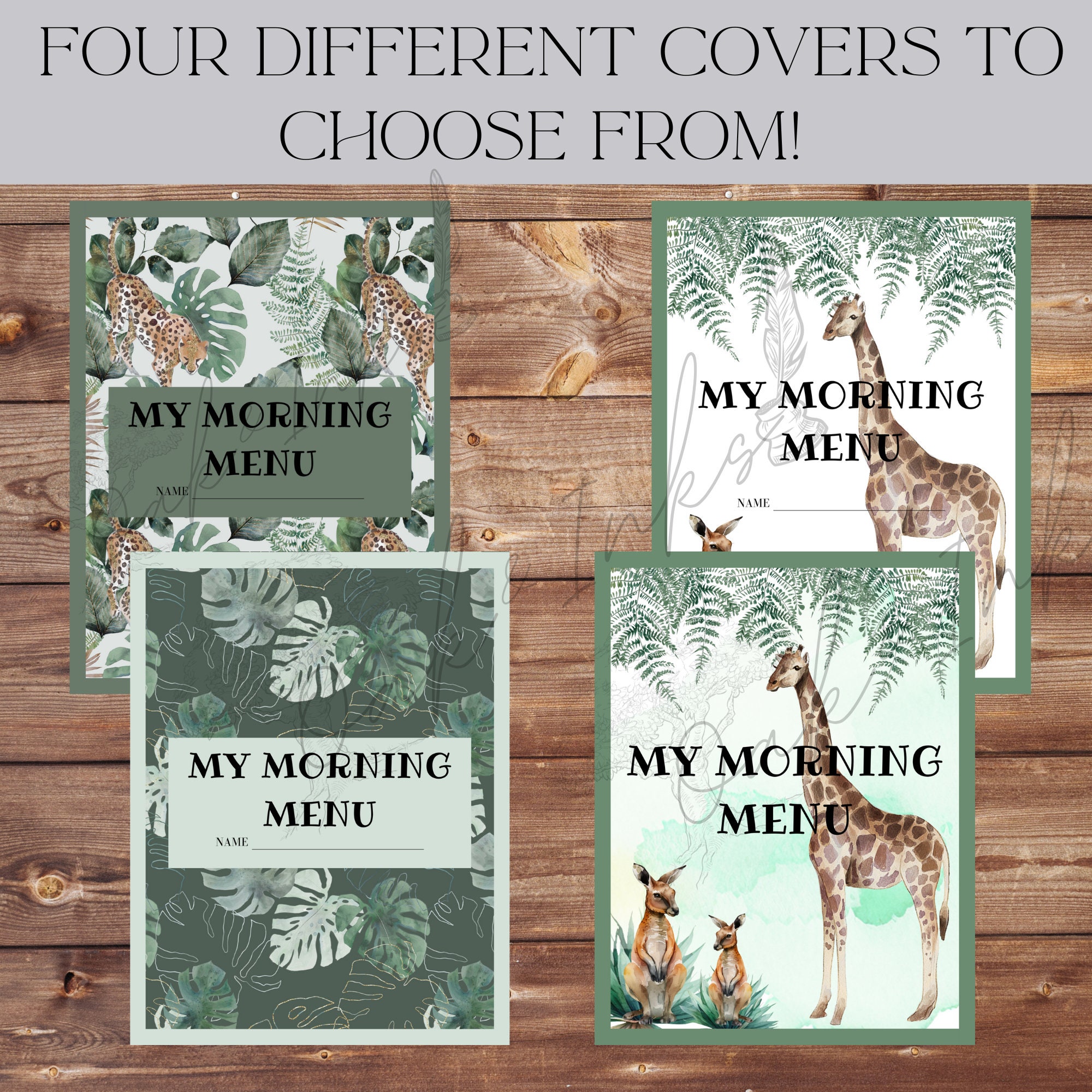 Tropical Leaf Morning Menu | Jungle Theme | Kindergarten | Homeschool ...