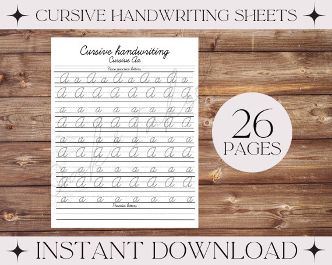 Cursive Alphabet Practice Sheets | Tracing | Neat Handwriting ...
