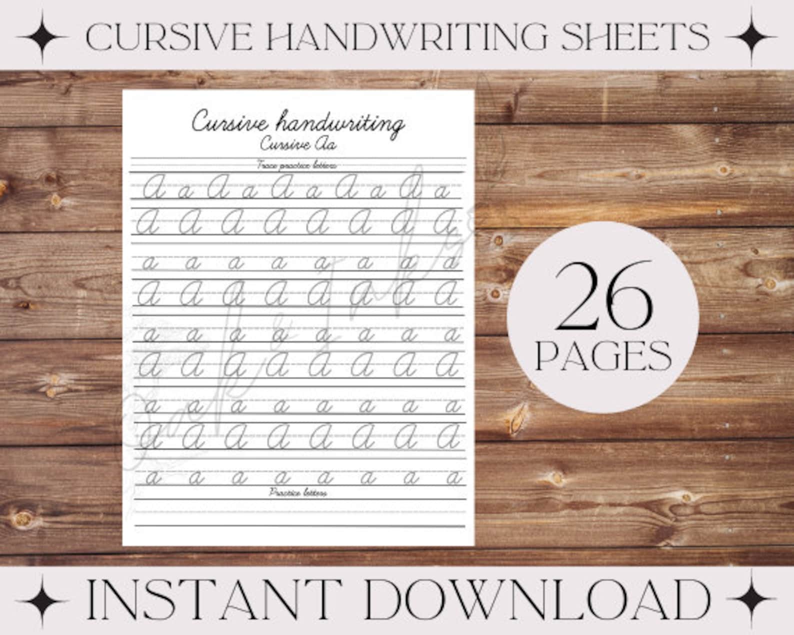 Cursive Alphabet Practice Sheets | Tracing | Neat Handwriting ...