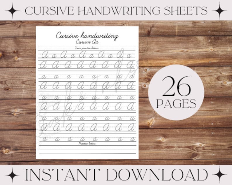 Cursive Alphabet Practice Sheets | Tracing | Neat Handwriting ...