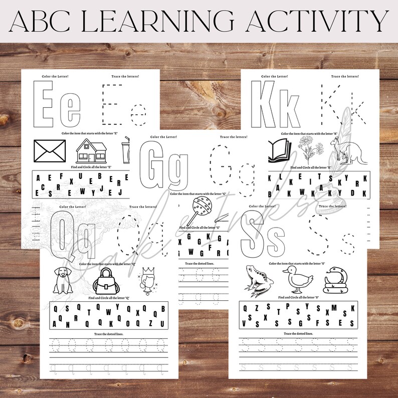 Learning the Alphabet Worksheets Tracing Coloring Learning Letters I ...