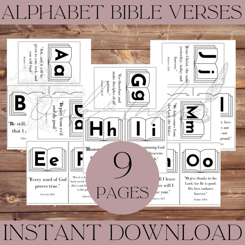 Alphabet Scripture Cards | 4x6 | Memorization | Bible Verses ...
