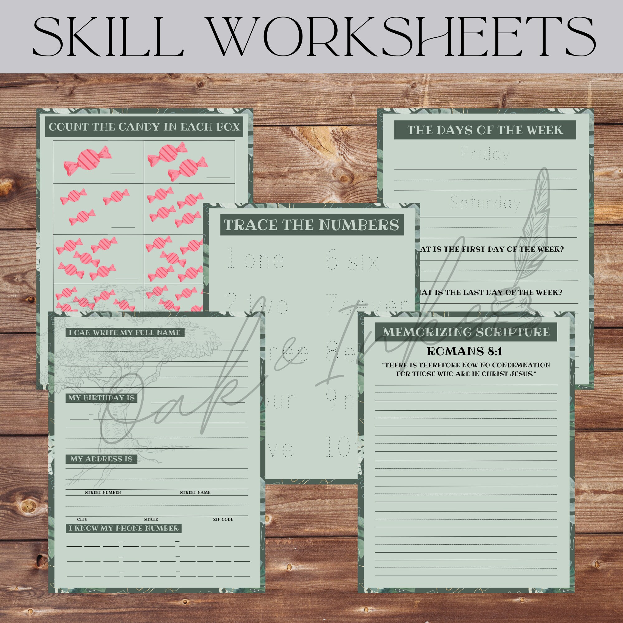 Tropical Leaf Morning Menu Jungle Theme Kindergarten Homeschool Morning ...