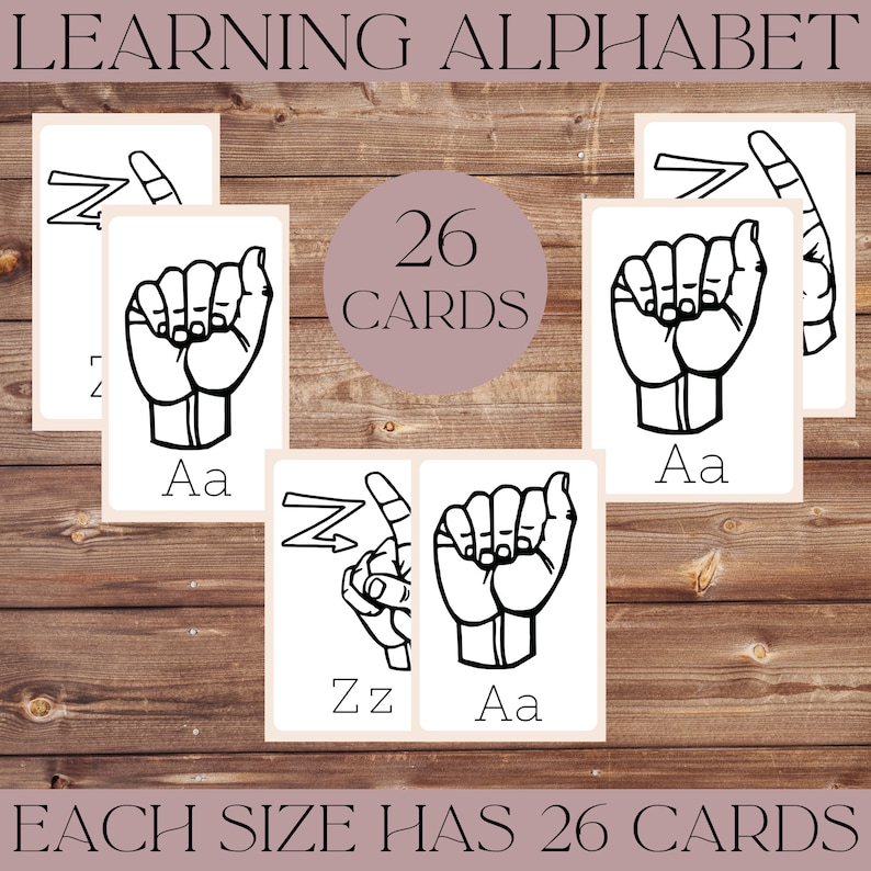 Sign Language Alphabet Flash Cards | ASL | Memorization | ABC | Bundle ...