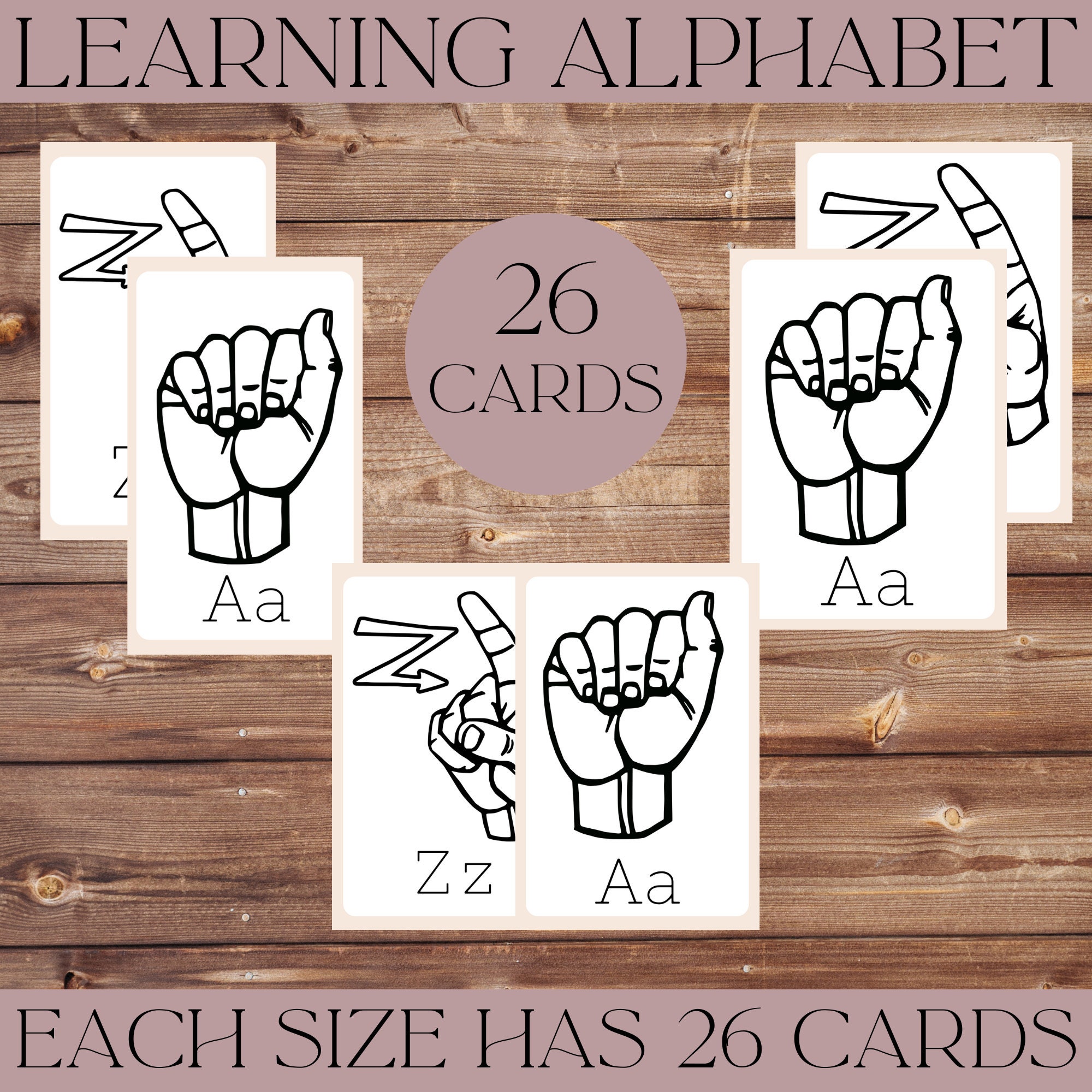 Sign Language Alphabet Flash Cards | ASL | Memorization | ABC | Bundle ...