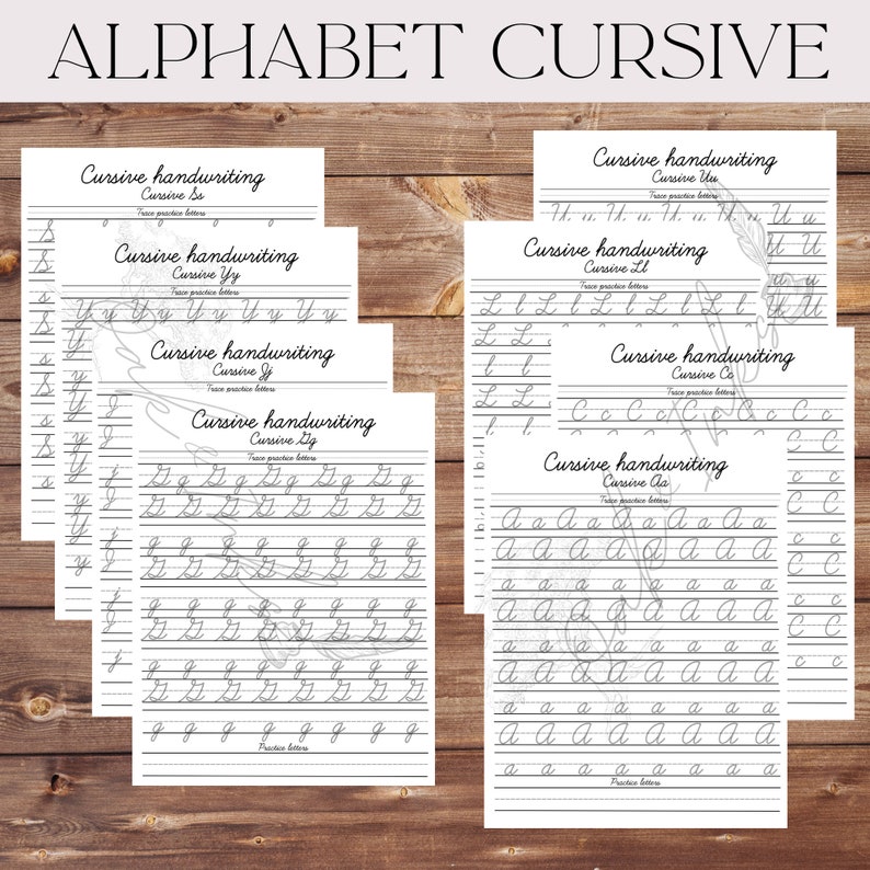 Cursive Alphabet Practice Sheets | Tracing | Neat Handwriting ...