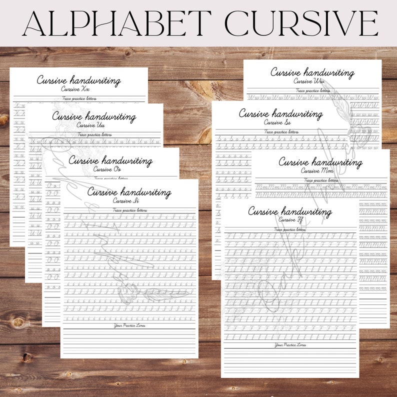 Cursive Alphabet Practice Sheets | Tracing | Neat Handwriting ...