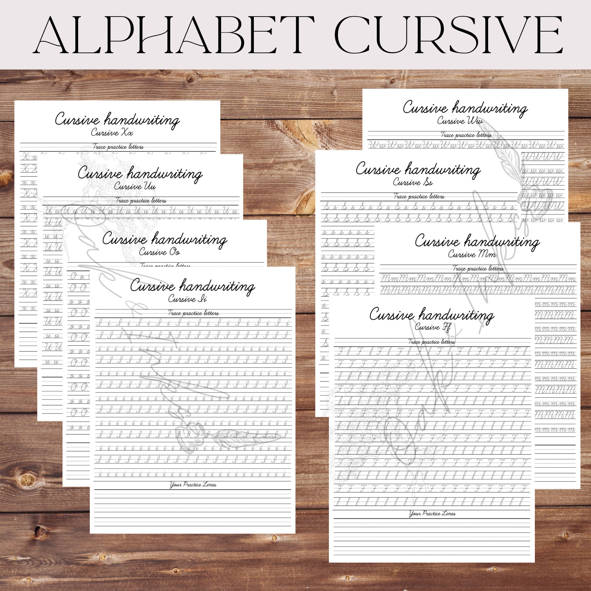 Cursive Alphabet Practice Sheets | Tracing | Neat Handwriting ...