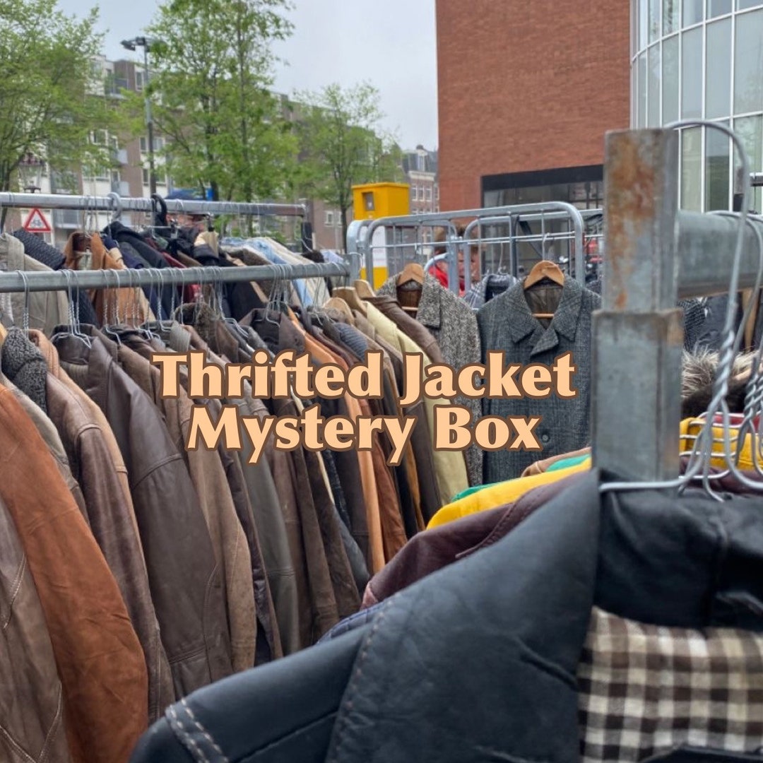 Thrifted Jacket Mystery Box Clothing Bundle - Etsy