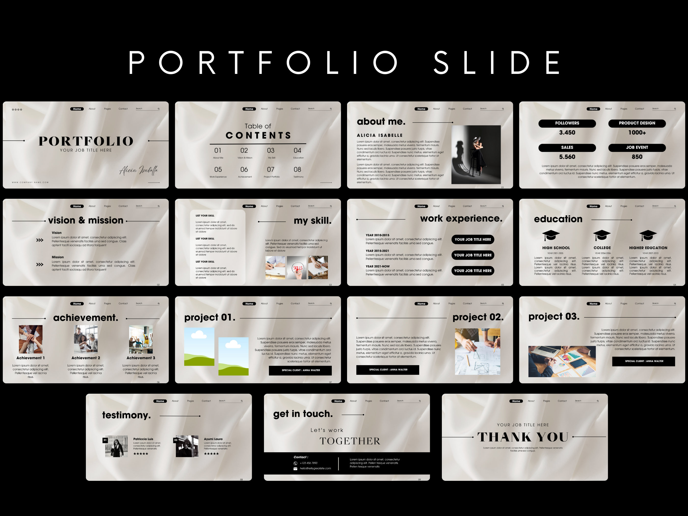 Portfolio Presentation, Portfolio Presentation Slide Template ...