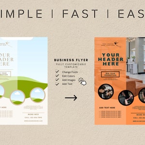 Canva Business Flyer Template: Editable Marketing Designs (digital ...
