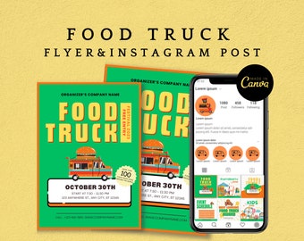 Food Truck Festival Canva Template - Etsy