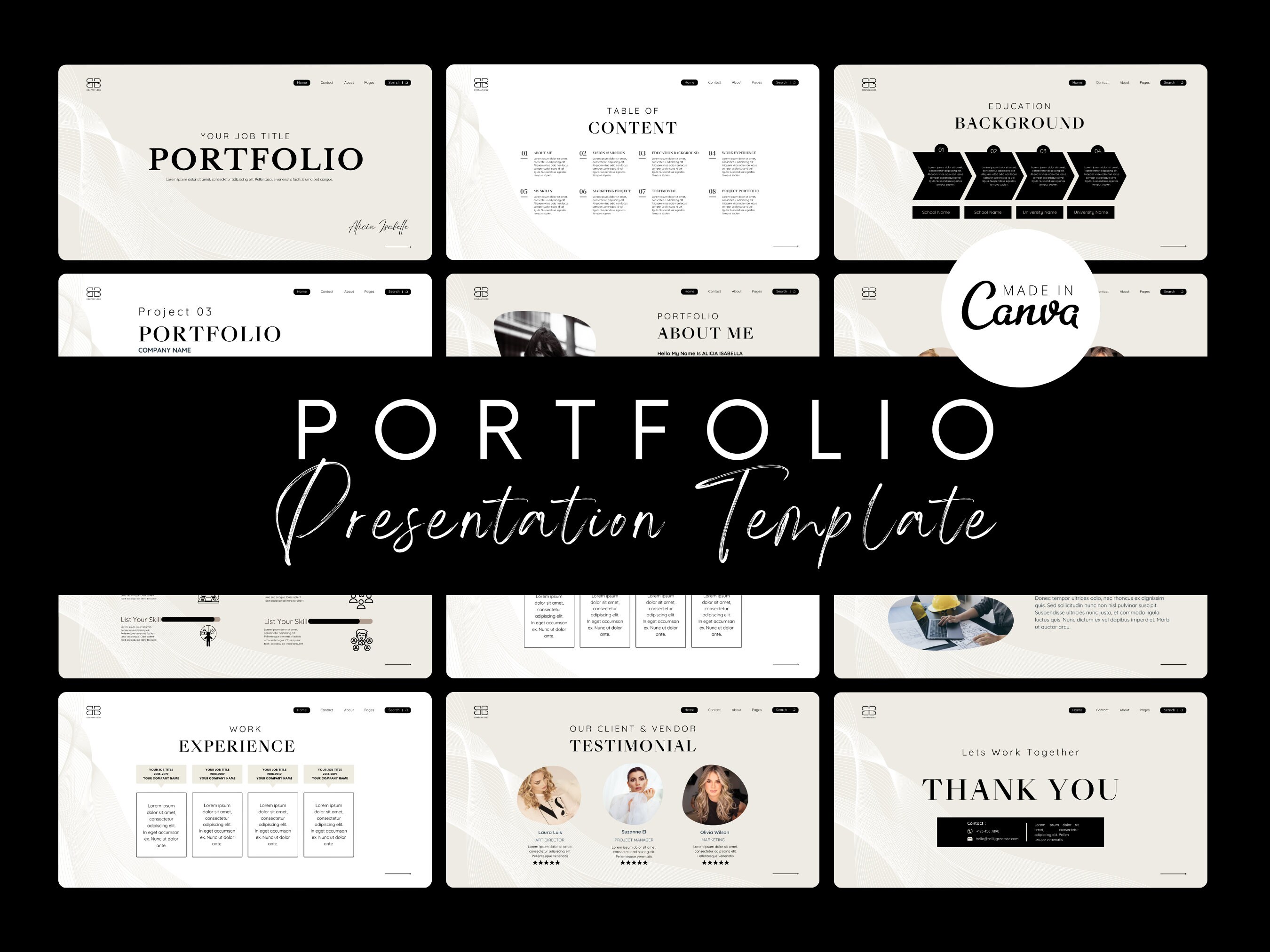 Portfolio Presentation, Portfolio Presentation Slide Template ...