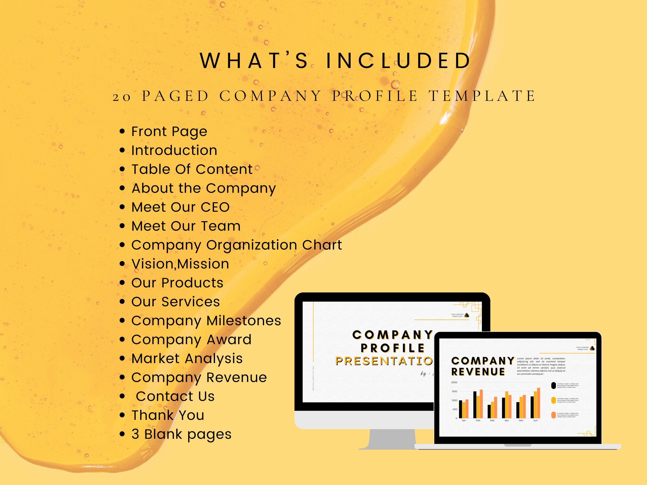 Company Profile Presentation Slide: Editable Canva Template - Etsy