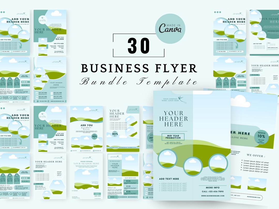 Business Flyer Marketing Flyer Template Canva Flyer Small - Etsy