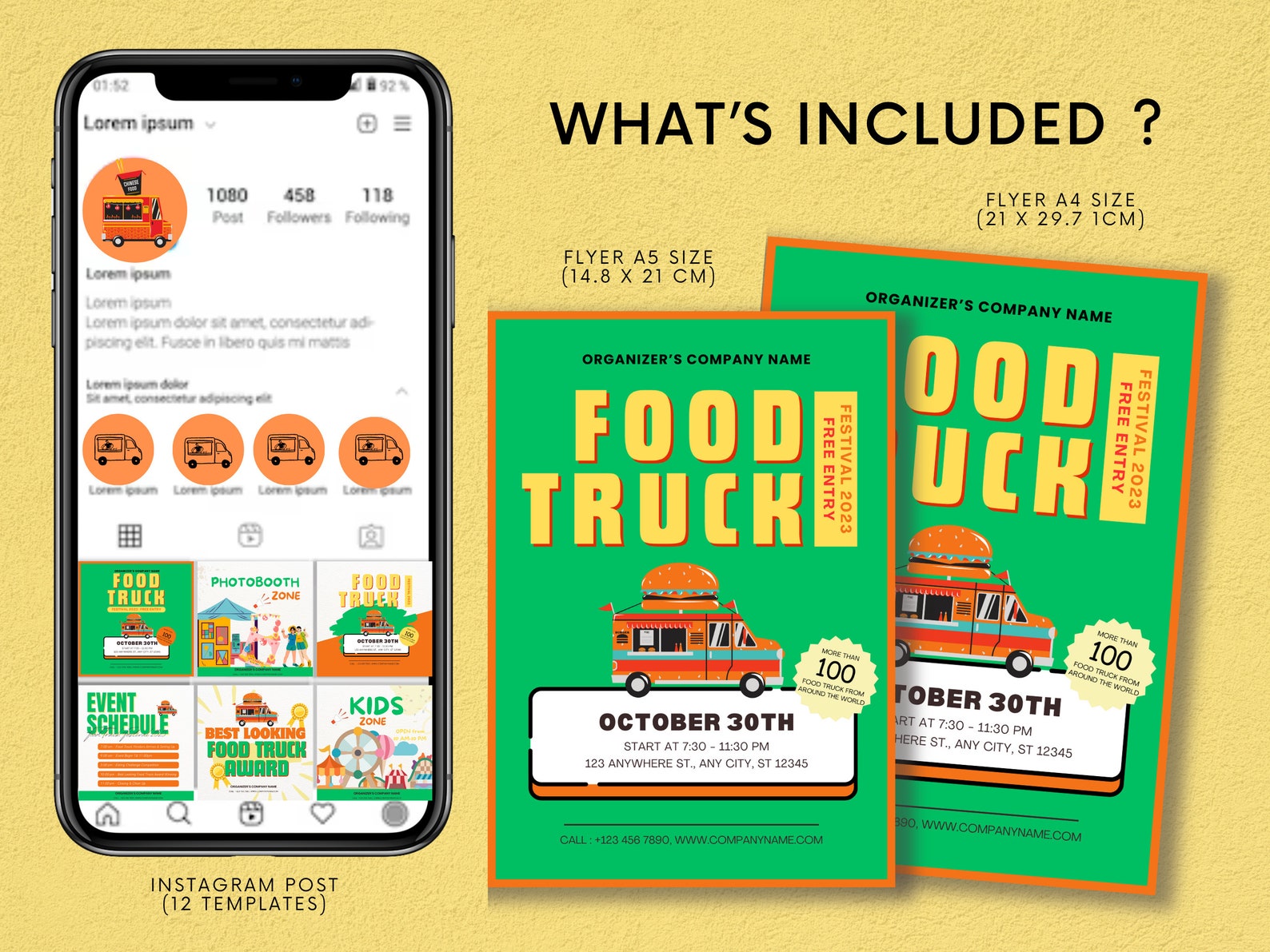 Food Truck Flyer Template, Food Truck Festival Flyer Template ...