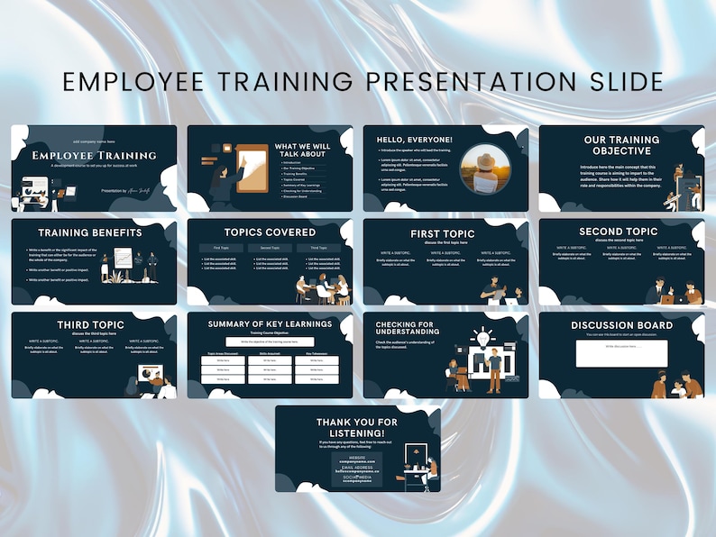 Editable Employee Training Presentation Template: Canva Slide Deck ...