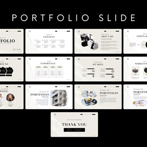 Minimalist Portfolio Presentation Template: Editable Canva Slides ...