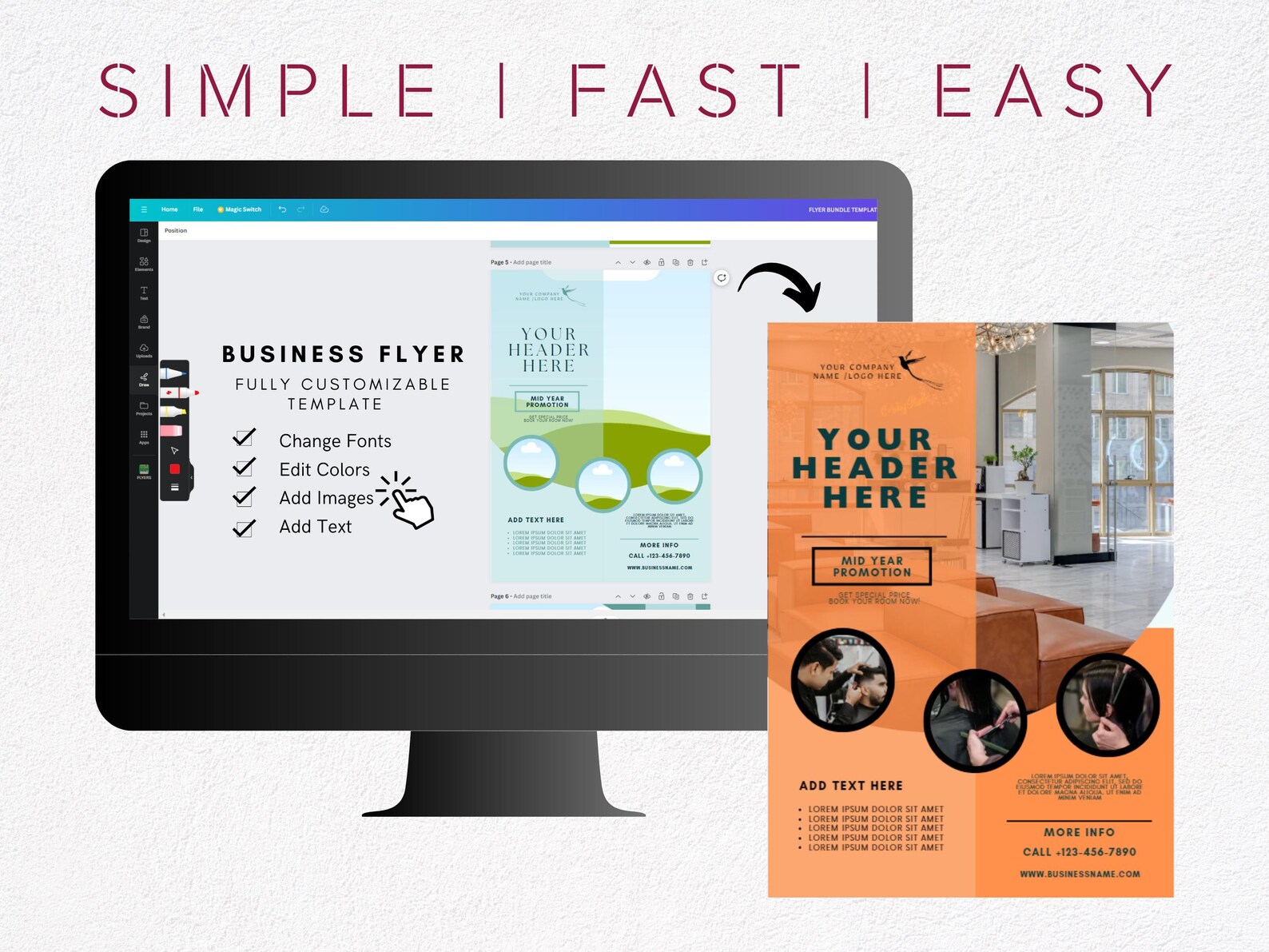 Business Flyer, Marketing Flyer Template, Canva Flyer, Small Business ...