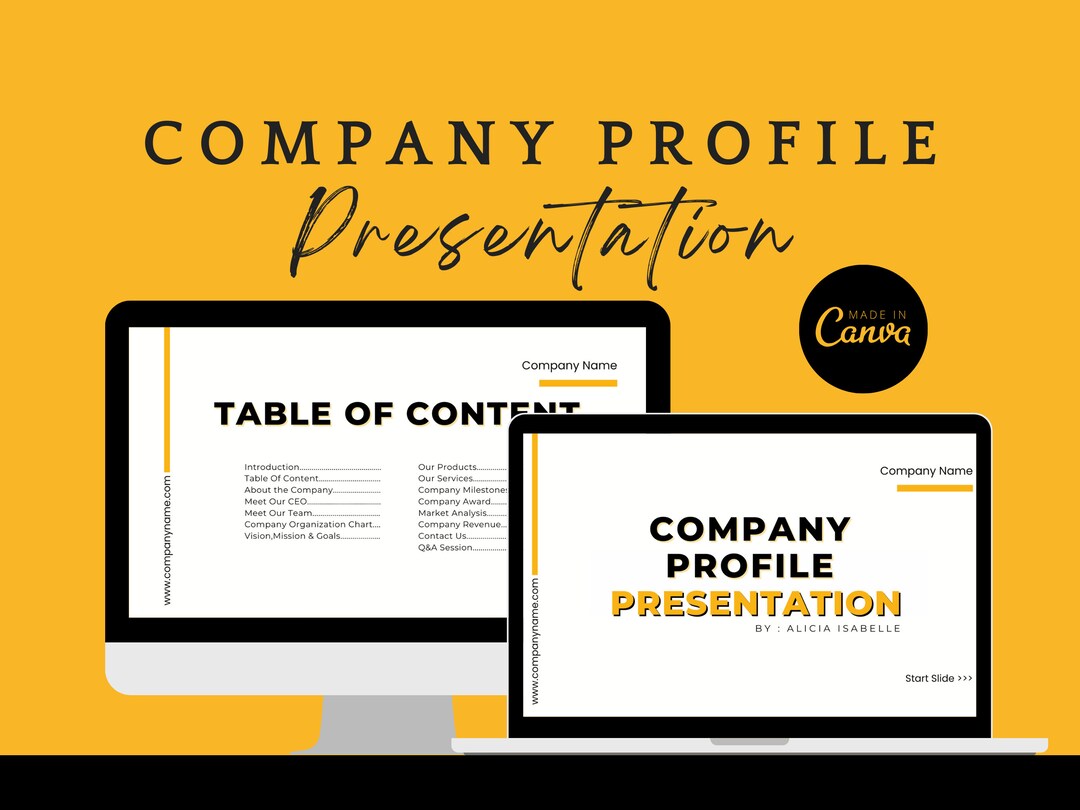 Company Profile Presentation Slide Business Profile - Etsy